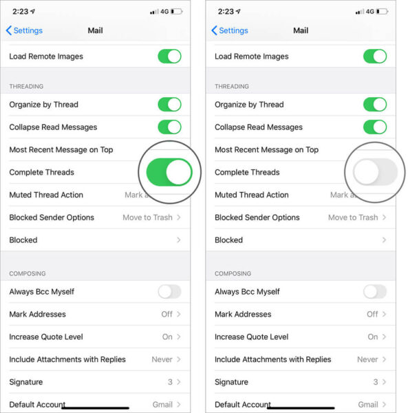How to organize email threads in Apple Mail for iPhone and iPad ...