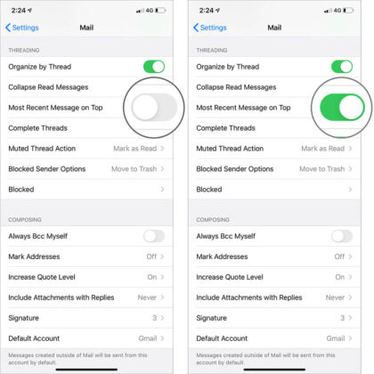 How to organize email threads in Apple Mail for iPhone and iPad ...