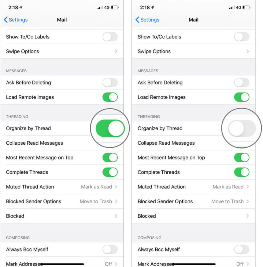 How to organize email threads in Apple Mail for iPhone and iPad ...