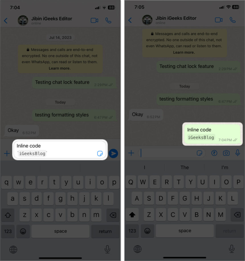 How to type Bold, Italic, and Strikethrough in WhatsApp on iPhone ...