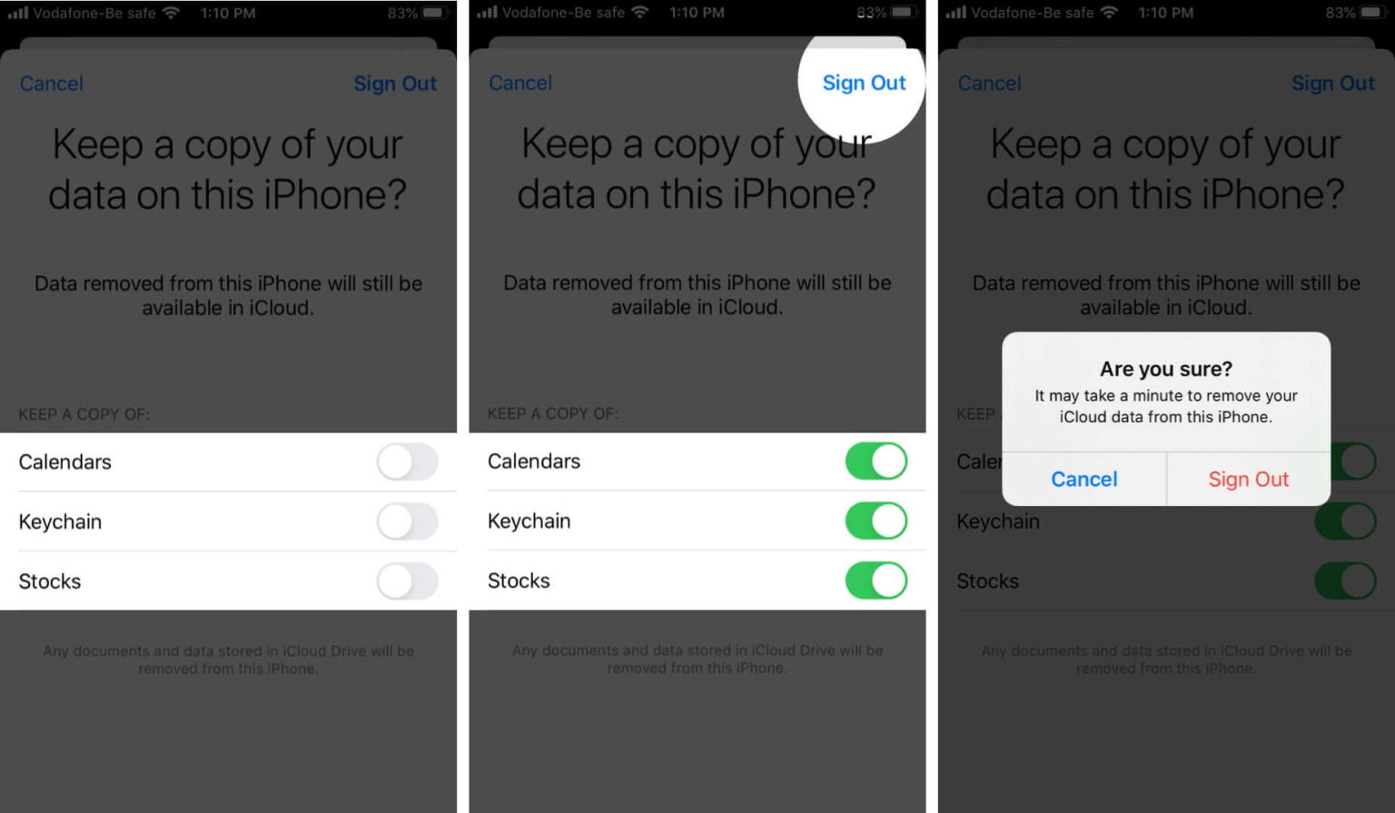 How to Sign Out of iCloud Account from iPhone, iPad, and Mac – iGeeksBlog