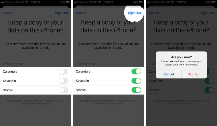 How to Sign Out of iCloud Account from iPhone, iPad, and Mac – iGeeksBlog
