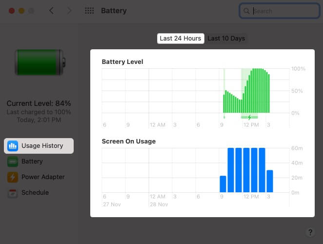 macOS Big Sur: How to View Battery Usage History on Mac - iGeeksBlog