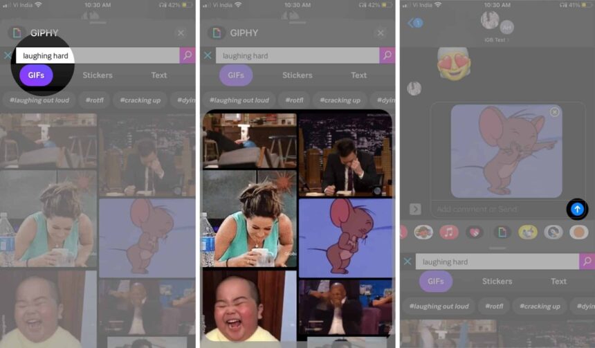 How to send GIFs in iMessage on iPhone and iPad – iGeeksBlog