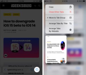 How to close all Safari tabs at once on iPhone and iPad - iGeeksBlog