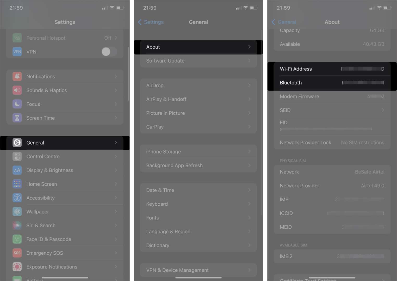 How To Find The MAC Address On An IPhone Or IPad IGeeksBlog
