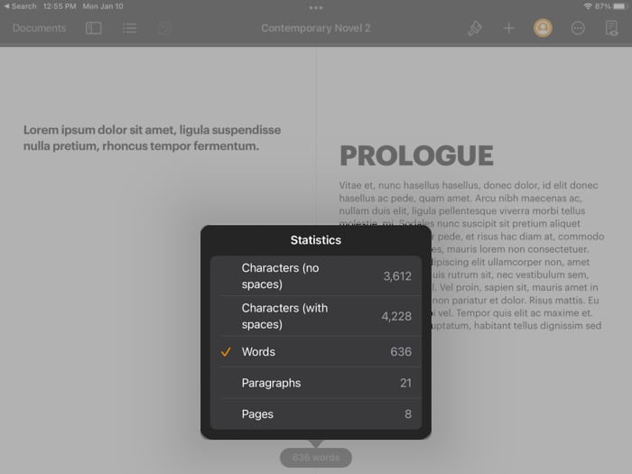 How To Show The Word Count In Pages On Iphone Ipad And Mac Igeeksblog