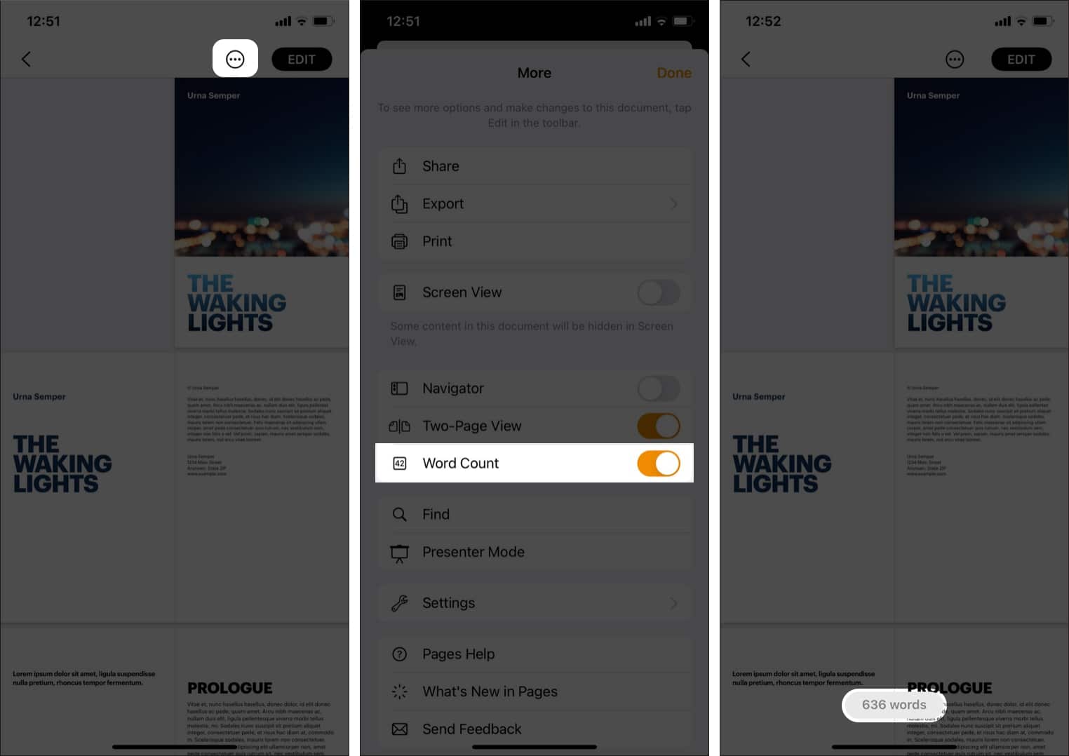 How To Show The Word Count In Pages On Iphone Ipad And Mac Igeeksblog