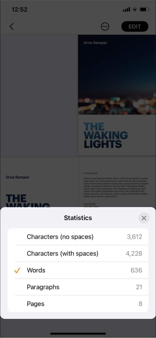 How To Show The Word Count In Pages On Iphone Ipad And Mac Itechguides