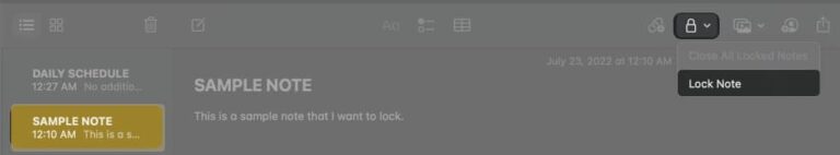 How to lock Notes on your Mac - iGeeksBlog