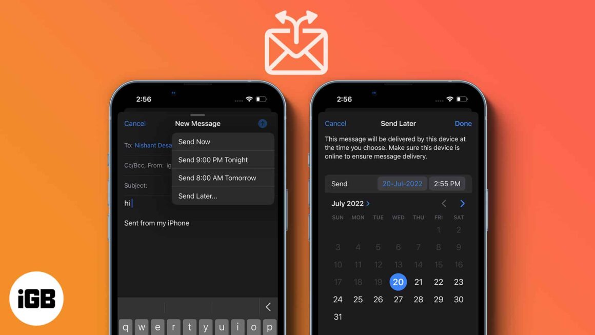 How to schedule emails on iPhone, iPad, and Mac to send later - iGeeksBlog