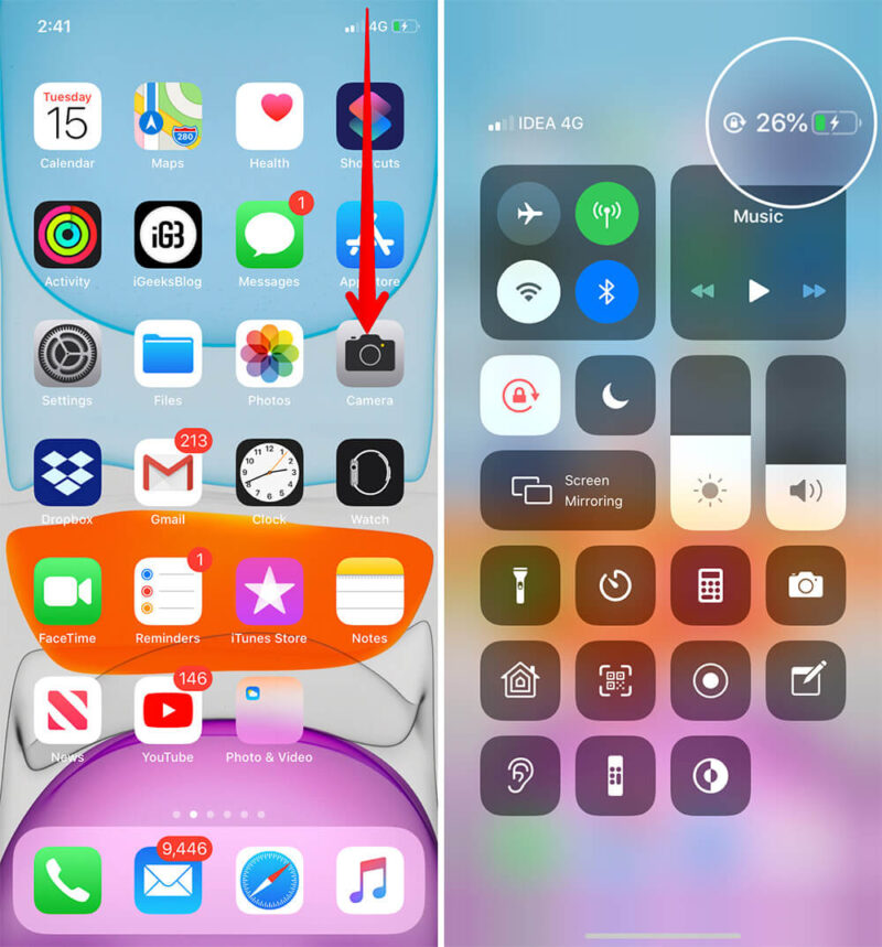 How to show battery percentage on iPhone (All models) - iGeeksBlog