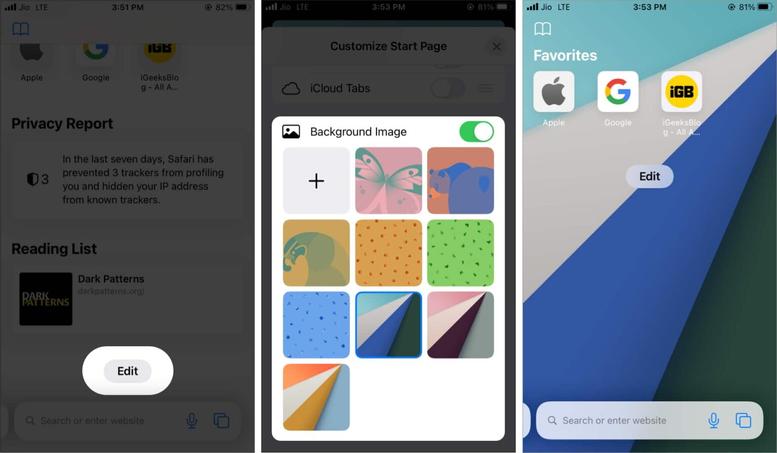 How to customize Safari start page on iPhone or iPad – iGeeksBlog