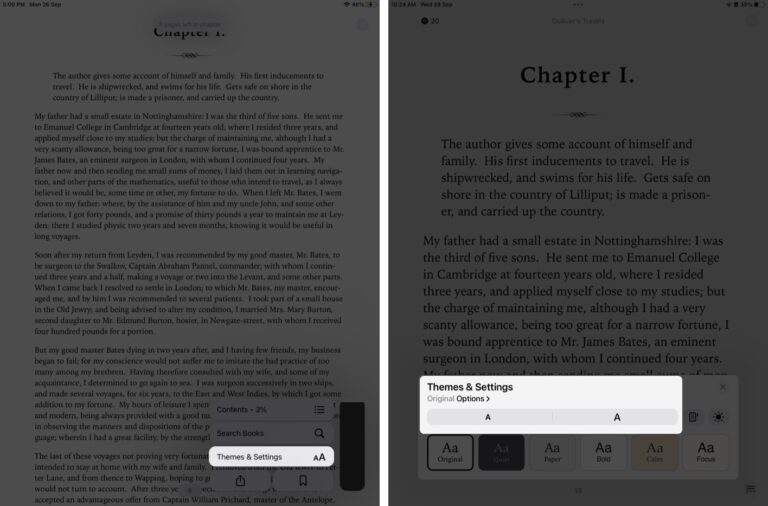 How To Customize Themes While Reading Books On IPad And IPhone
