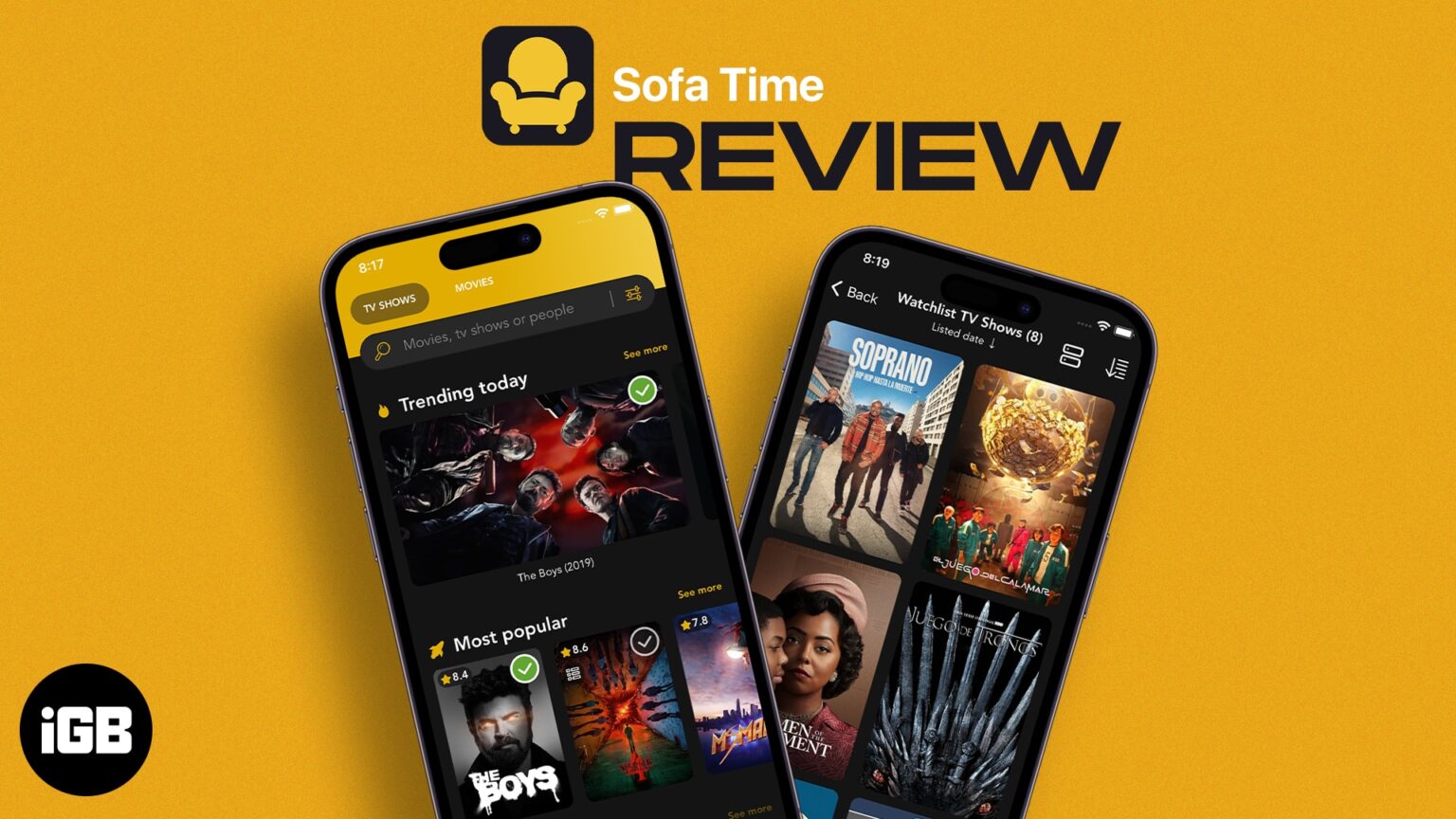How to organize TV shows and movie lists on iPhone using Sofa Time ...