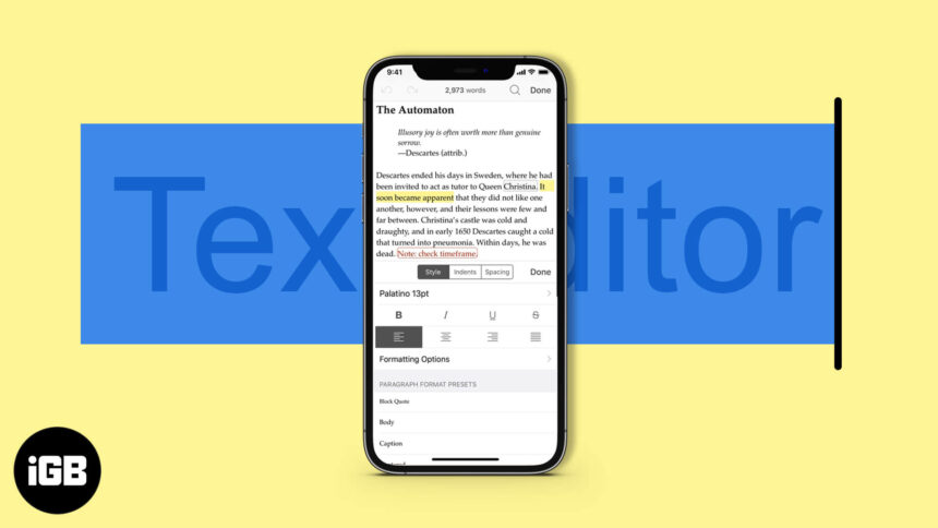 Best text editors for iPhone and iPad in 2025 - iGeeksBlog
