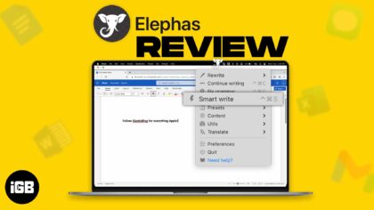Elephas app: An AI writing assistant for Mac - iGeeksBlog