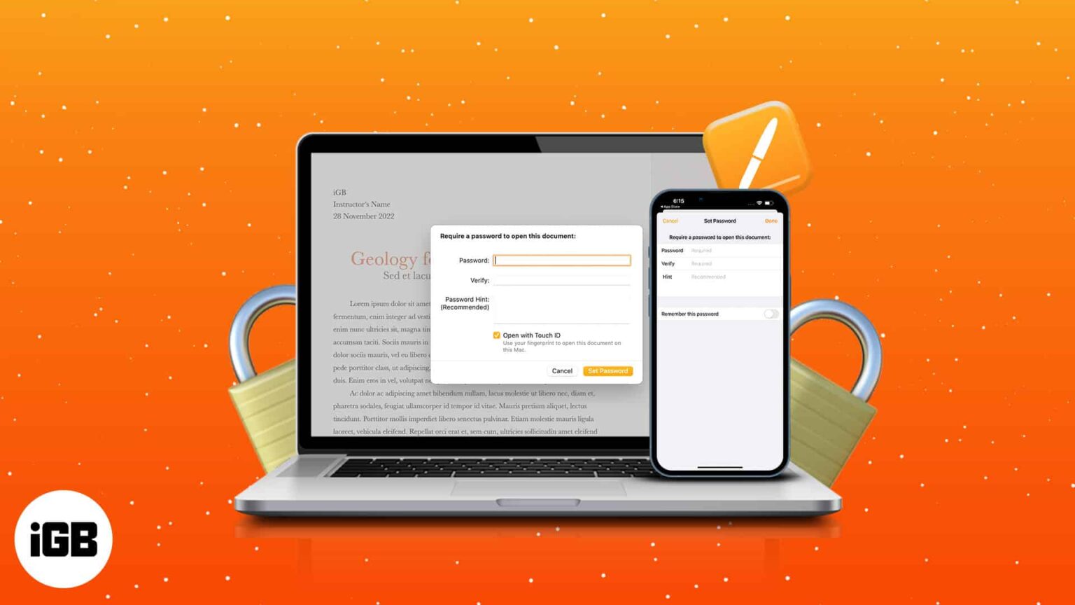 How to add password to Pages on iPhone, iPad, and Mac - iGeeksBlog