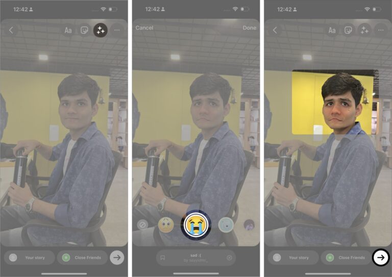How to use sad face filter on Instagram from iPhone or Android - iGeeksBlog