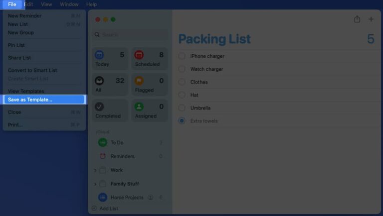 How to use templates in Reminders app on iPhone, iPad, and Mac – iGeeksBlog