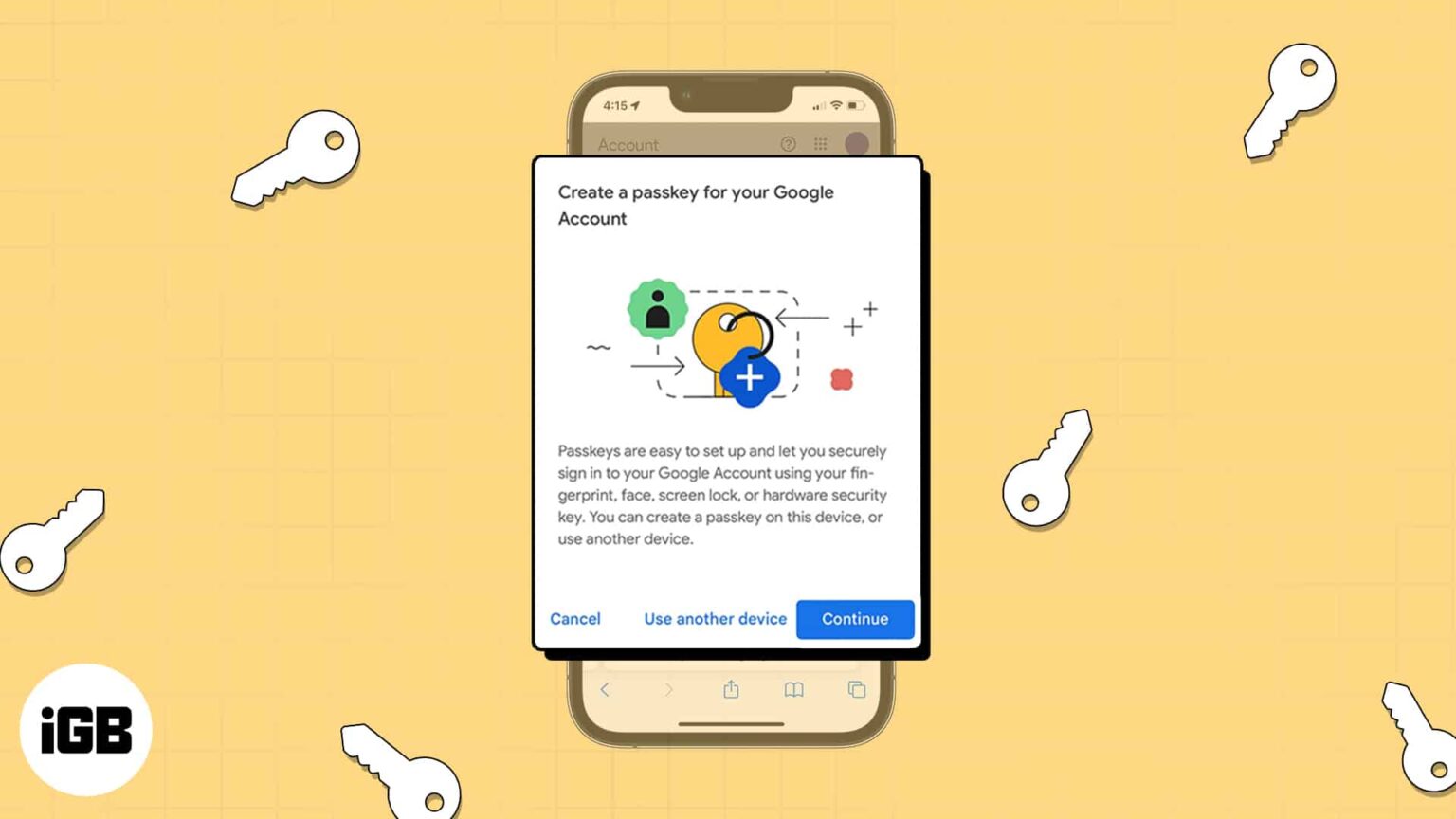 How to use Passkey to sign in to your Google account - iGeeksBlog