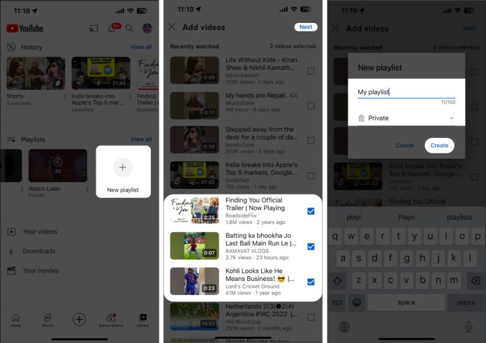 How to create YouTube playlists on iPhone and iPad