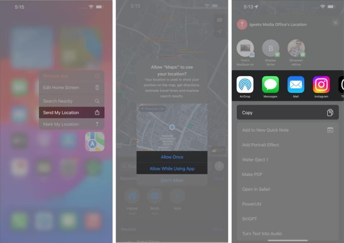 How to share live location using Apple Maps on iPhone and Mac - iGeeksBlog