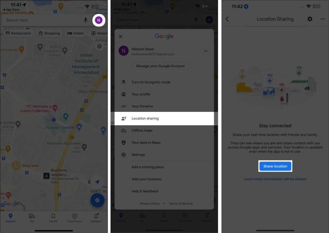 How to Share Location in Google Maps on iPhone – iGeeksBlog