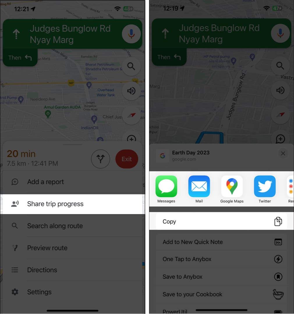 How to share location in Google Maps on iPhone - iGeeksBlog