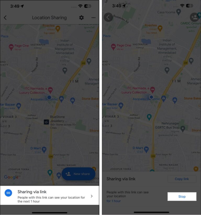 How to share location in Google Maps on iPhone - iGeeksBlog