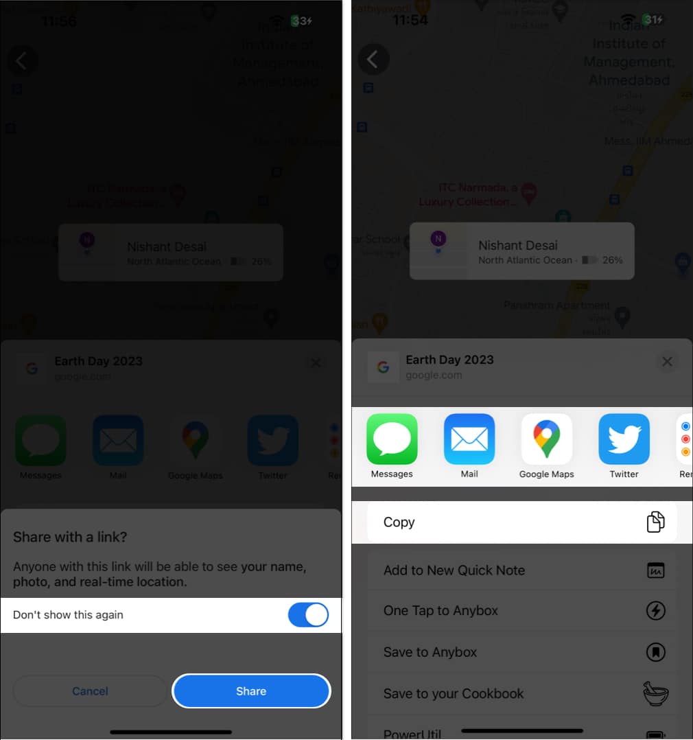 How to share location in Google Maps on iPhone - iGeeksBlog