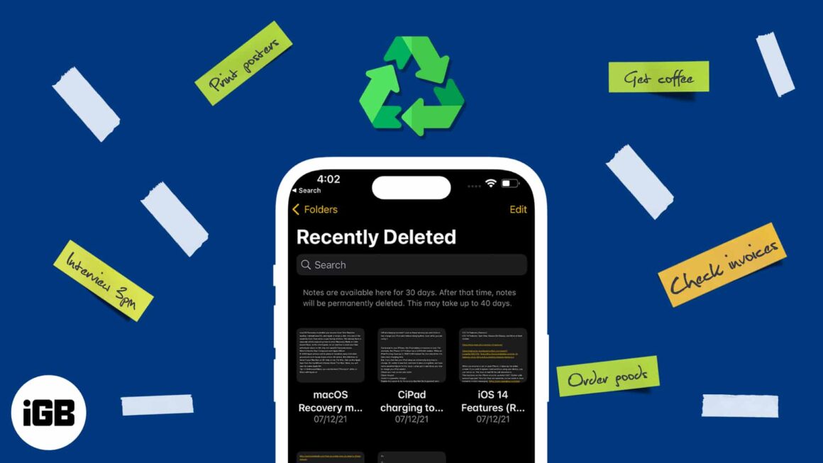 How to recover deleted notes on your iPhone, iPad and Mac