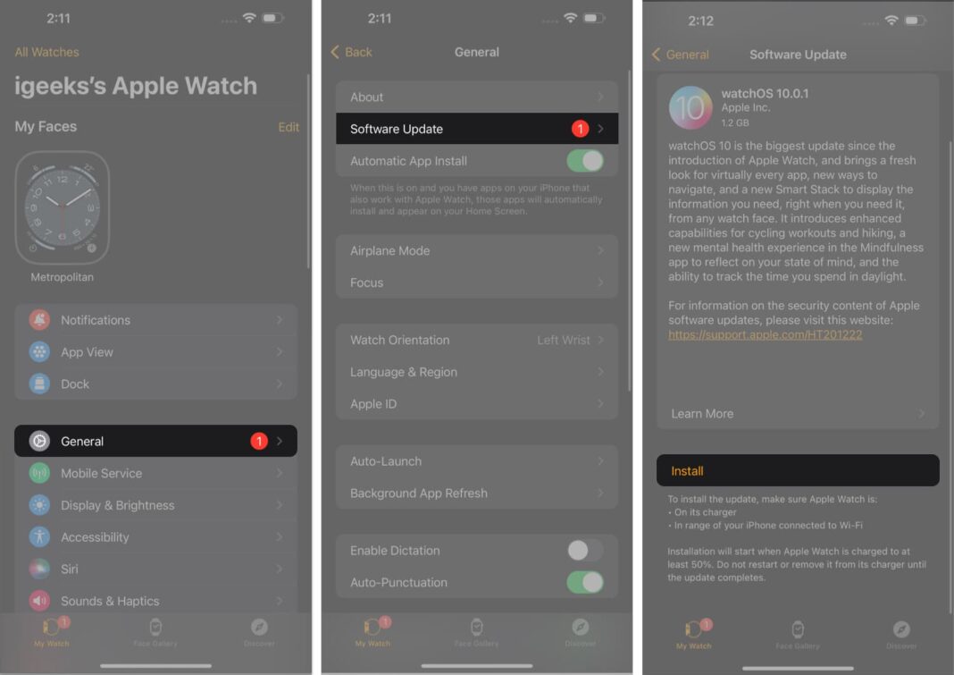 watchOS 10: How to update your Apple Watch (3 Easy methods) - iGeeksBlog