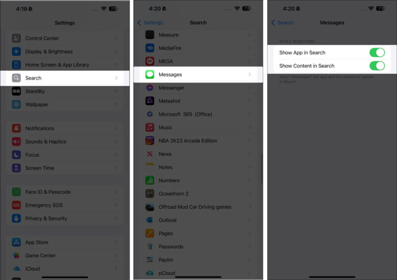 How to fix iPhone Message search not working - iGeeksBlog