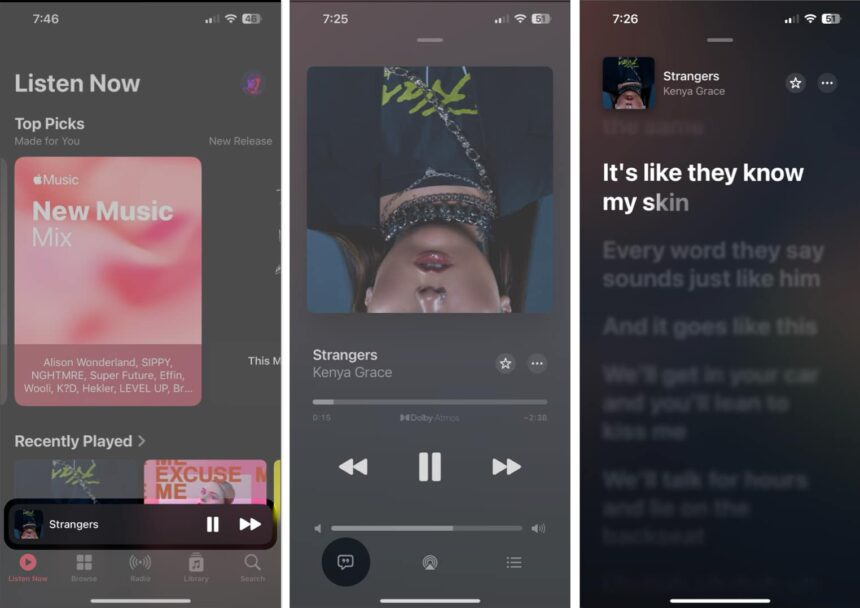 How to view full-screen lyrics in Apple Music on iPhone and Mac ...