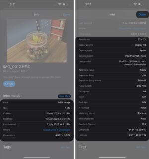 How to view metadata of photos on iPhone or iPad - iGeeksBlog