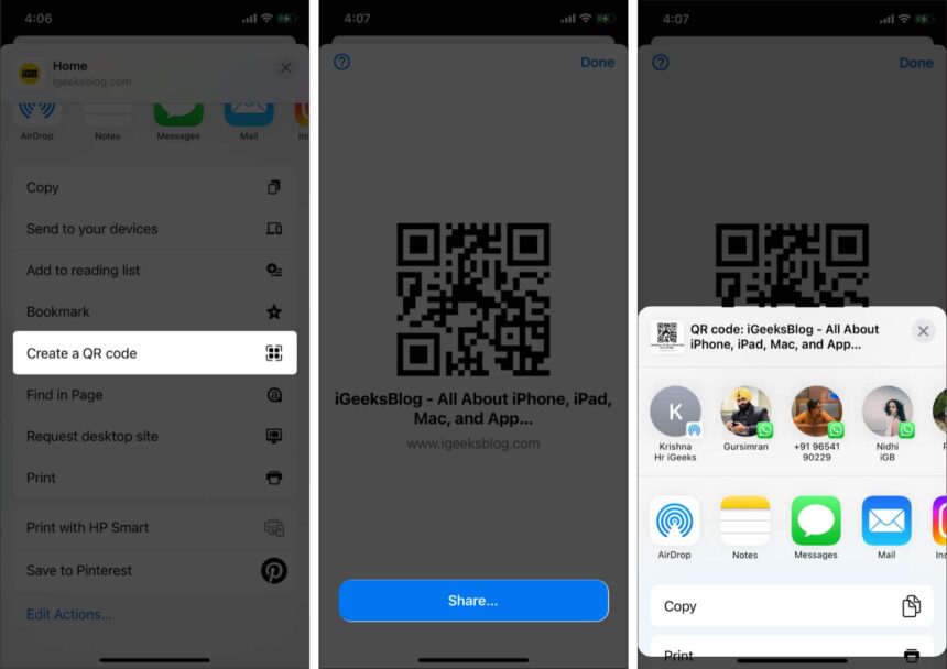 How to make QR codes on iPhone, iPad, and Mac – iGeeksBlog
