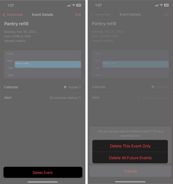 How to delete Calendar Events on iPhone or iPad - iGeeksBlog