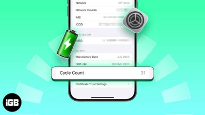 How to Check iPhone Battery Cycle Count (Works on All) - iGeeksBlog