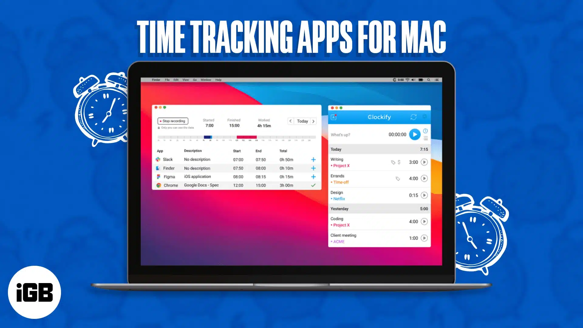 Best time tracking apps for Mac in 2024 - iGeeksBlog