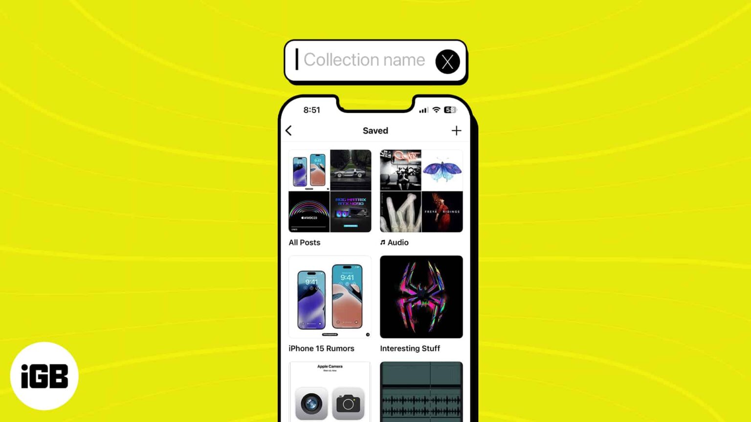 How to create collection of saved posts on Instagram from iPhone ...