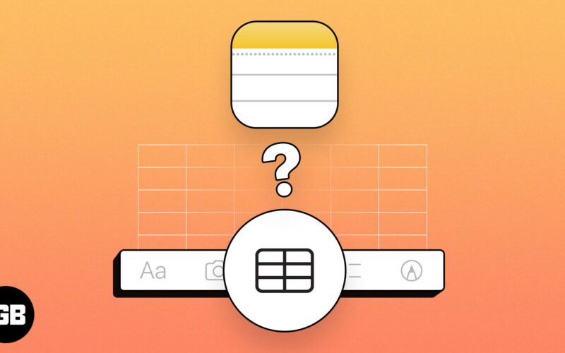 How to use tables in Notes app on iPhone, iPad, and Mac - iGeeksBlog