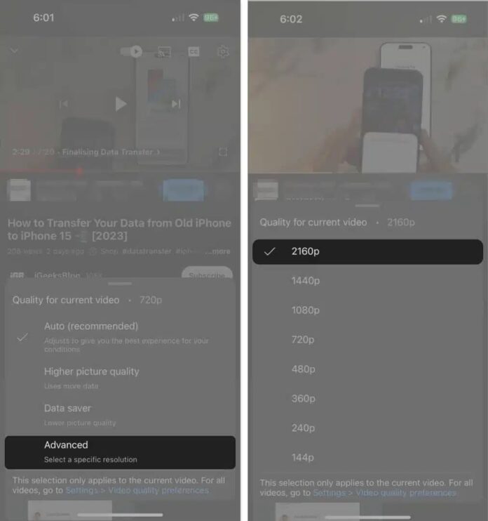 How to watch 4K YouTube videos on iPhone, iPad, and Apple TV – iGeeksBlog