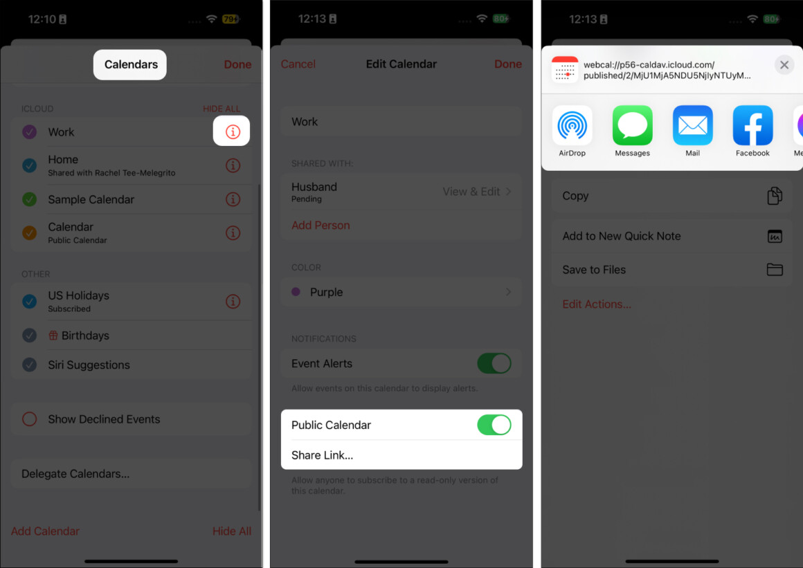 How to share and export Calendar from iPhone or iPad - iGeeksBlog
