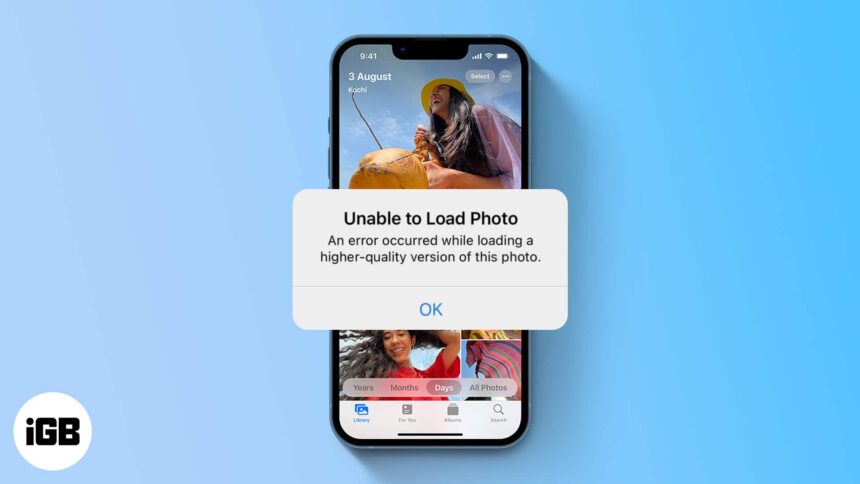 How to fix unable to load photo or video error on iPhone - iGeeksBlog