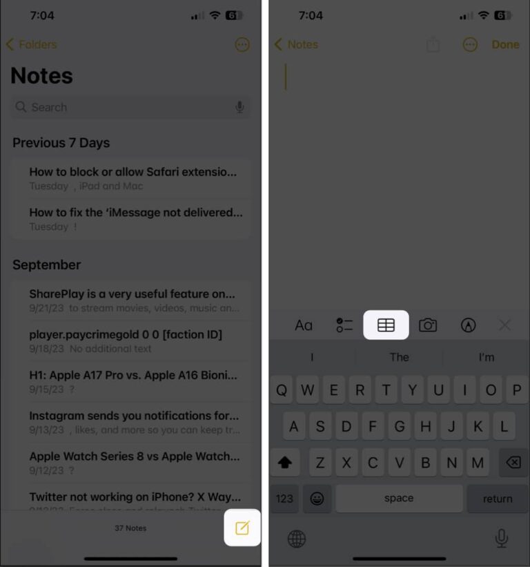 How to use tables in Notes app on iPhone, iPad, and Mac – iGeeksBlog