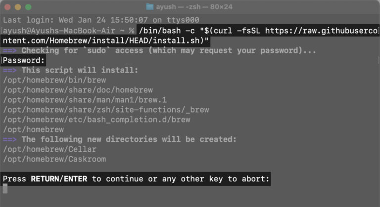 How to install Homebrew on Mac (macOS M1/M2/ M3/M4) – iGeeksBlog