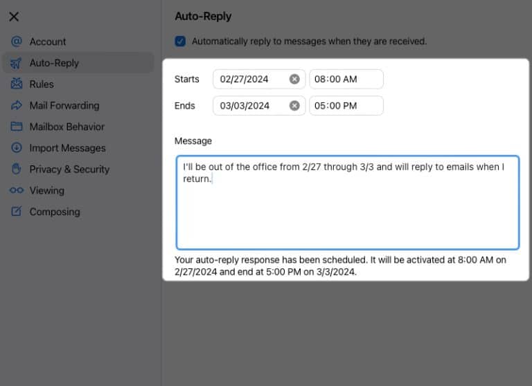 How to set up auto-reply in Apple Mail on iPhone, iPad, and Mac ...