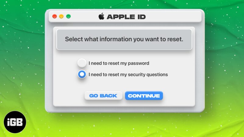 How to change Apple ID security questions - iGeeksBlog
