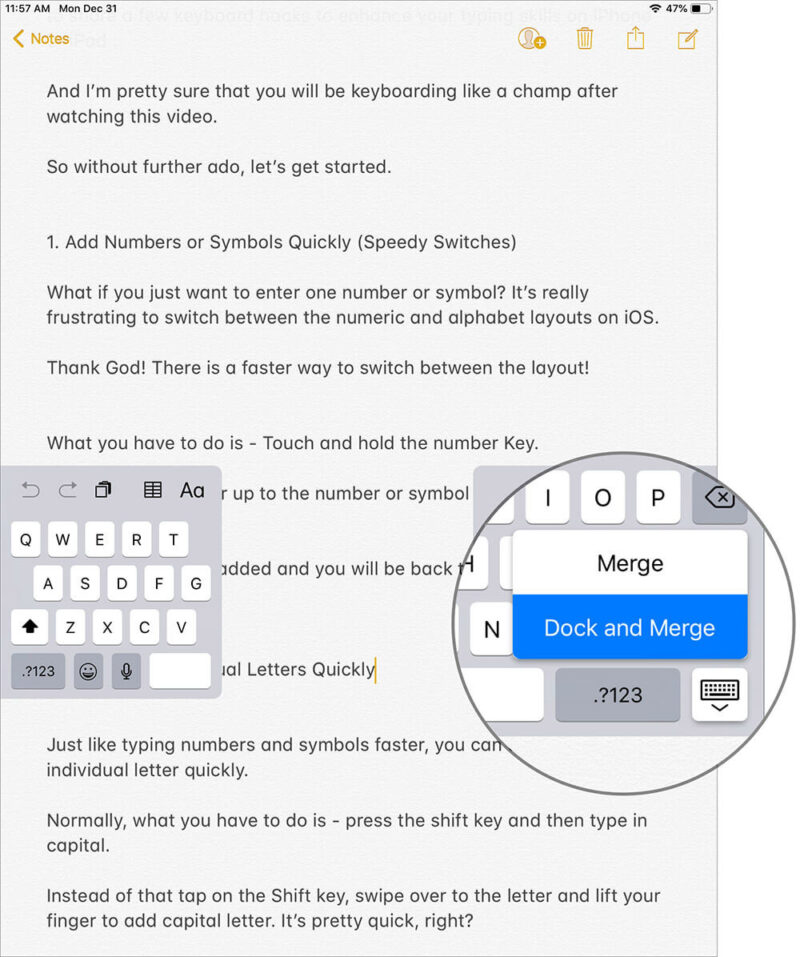 iPad Typing Tips and Tricks for Faster Typing on Your Tablet – iGeeksBlog